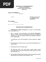 Motion For Reconsideration (Prosecutor Level) | PDF | Affidavit | Prosecutor