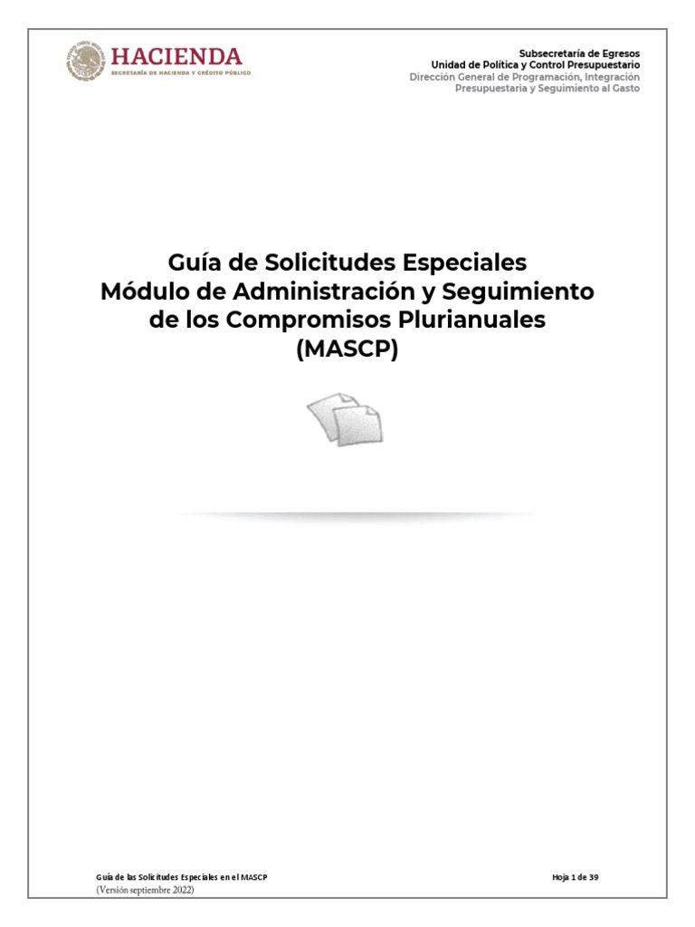 Guia Esp MASCP | PDF | Microsoft Excel | Presupuesto