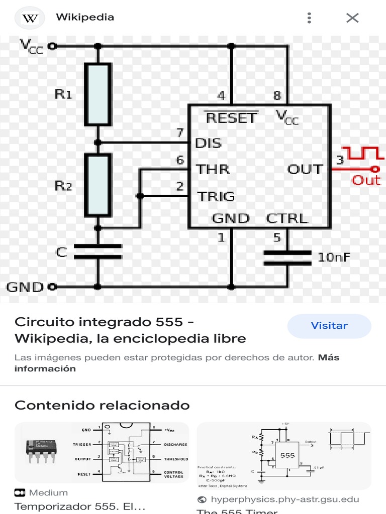 Circuito Integrado LM555 Oscilador Astable | PDF