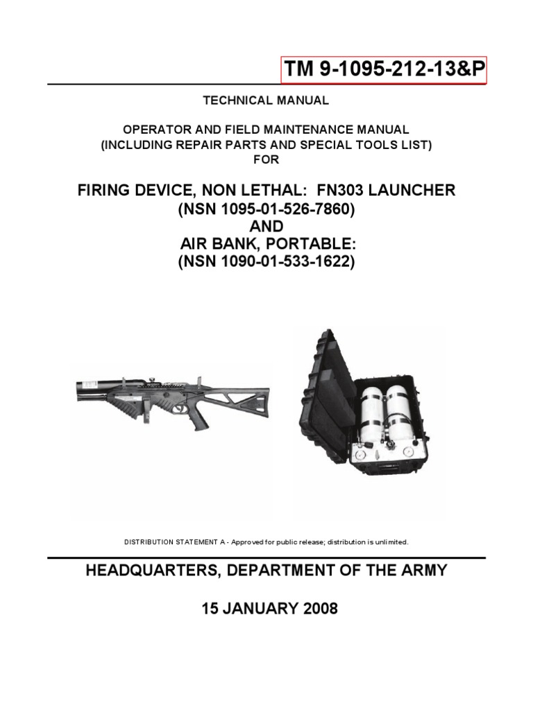 FN303 Launcher & Air Bank Manual | PDF | Valve | Corrosion