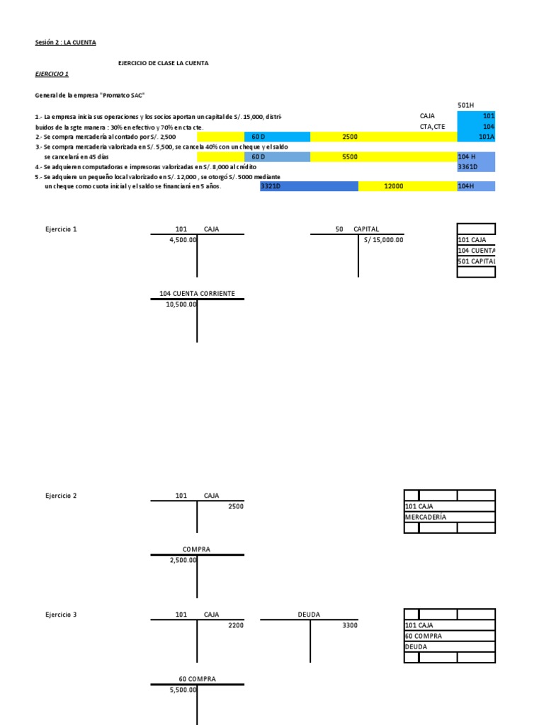 Ejercicio de Clase La Cuenta | PDF | Servicios financieros | Negocios económicos