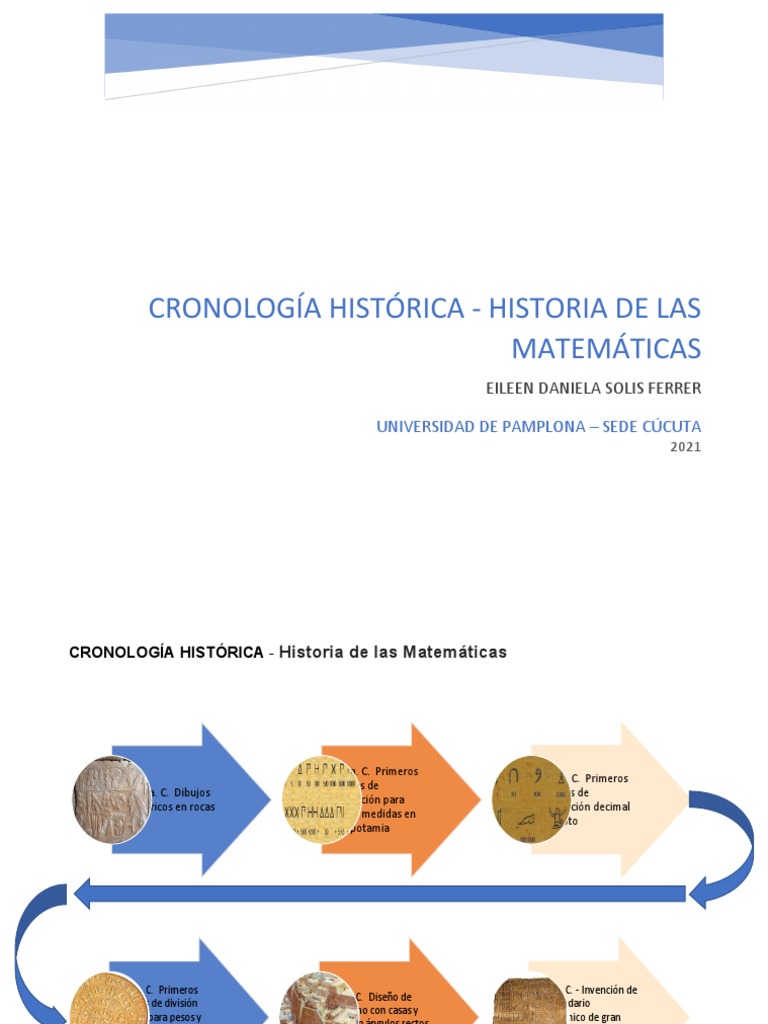 Linea Del Tiempo de La Matemáticas Daniela Ferrer | PDF | Matemáticas ...