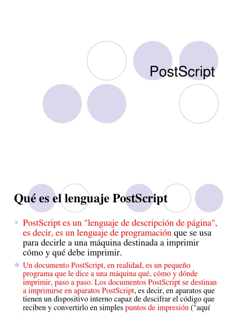 Postscript | PDF | Software | Áreas de informática