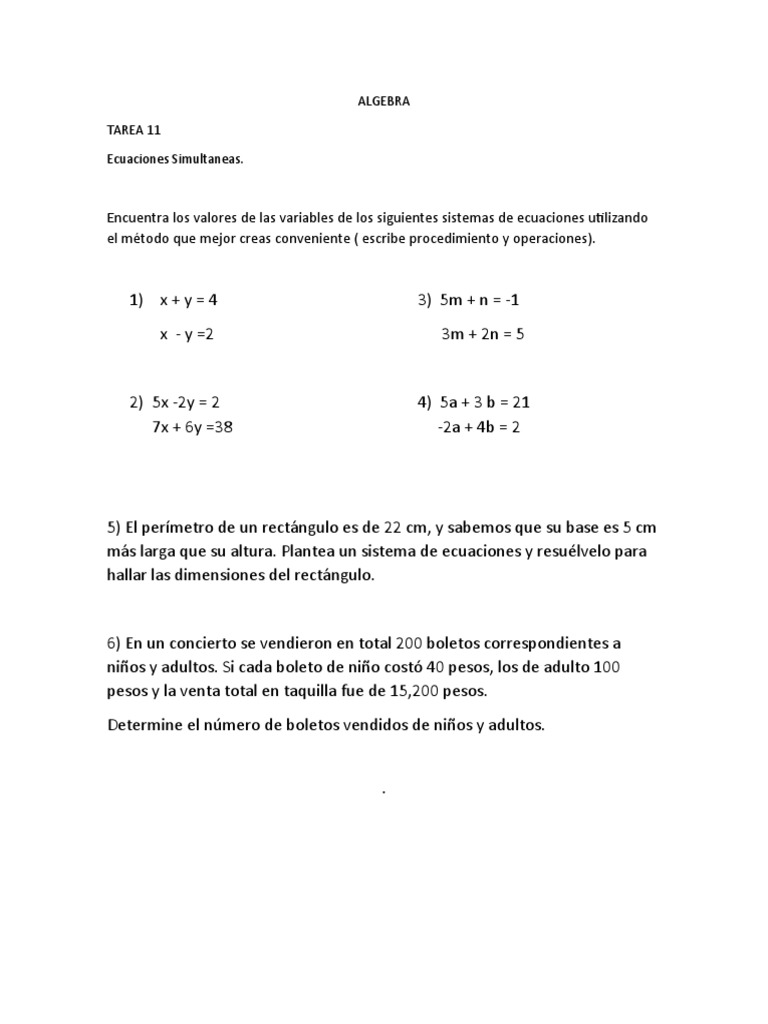 Tarea 11 Algebra | PDF