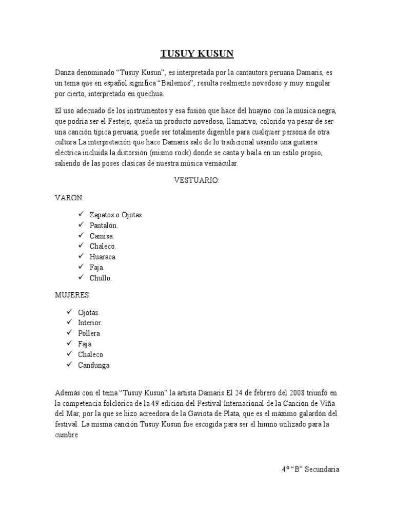 Tusuy Kusun | PDF | Poesía