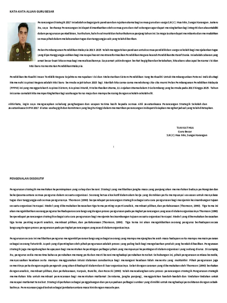 Kata-Kata Aluan Guru Besar | PDF