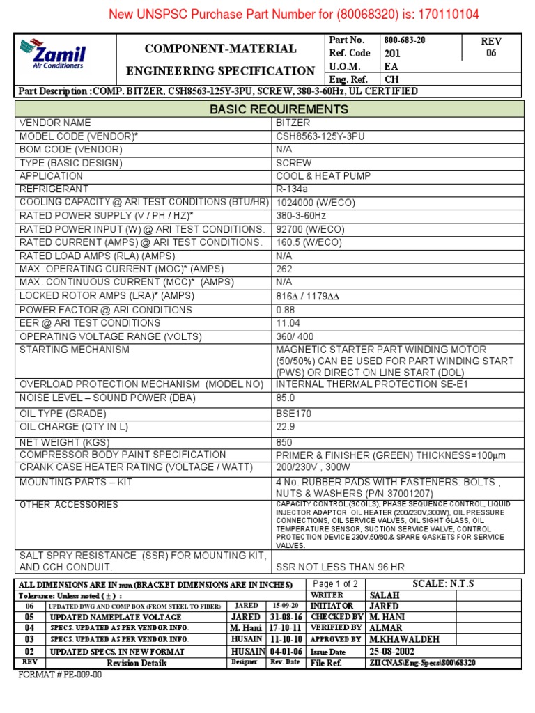 Component-Material Engineering Specification: Basic Requirements | PDF ...