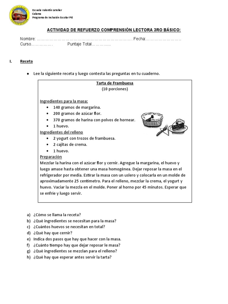 Programa de refuerzo de comprensión lectora para estudiantes de 3er ...