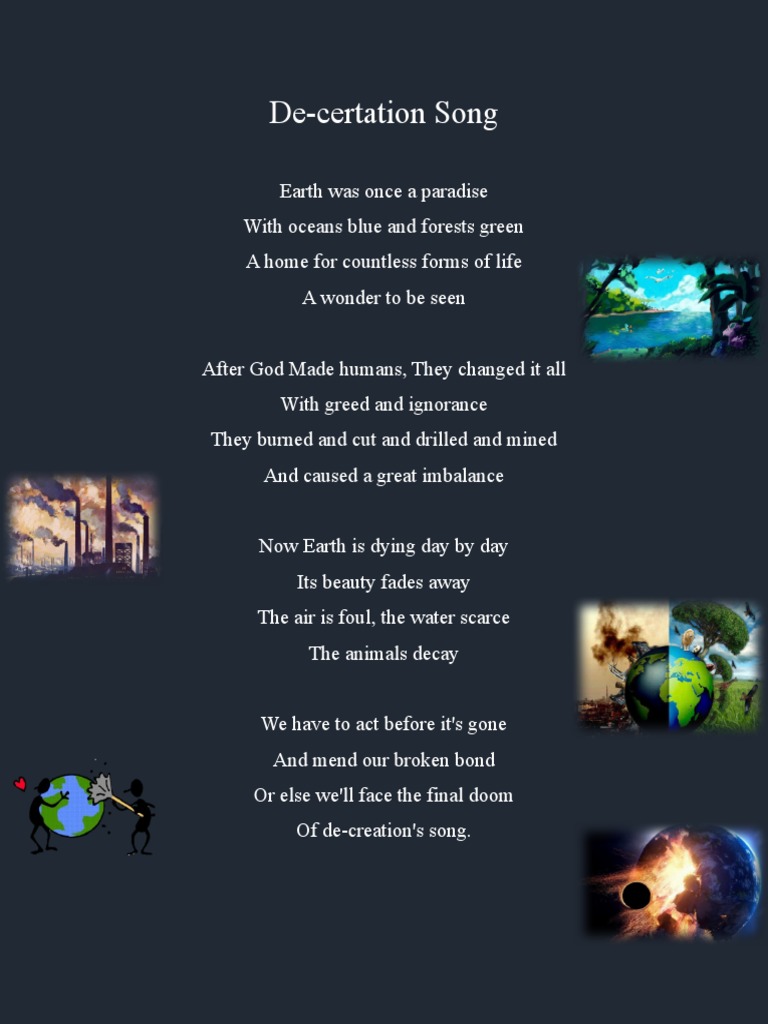 Earth's Decline: A De-creation Song | PDF | Poetry