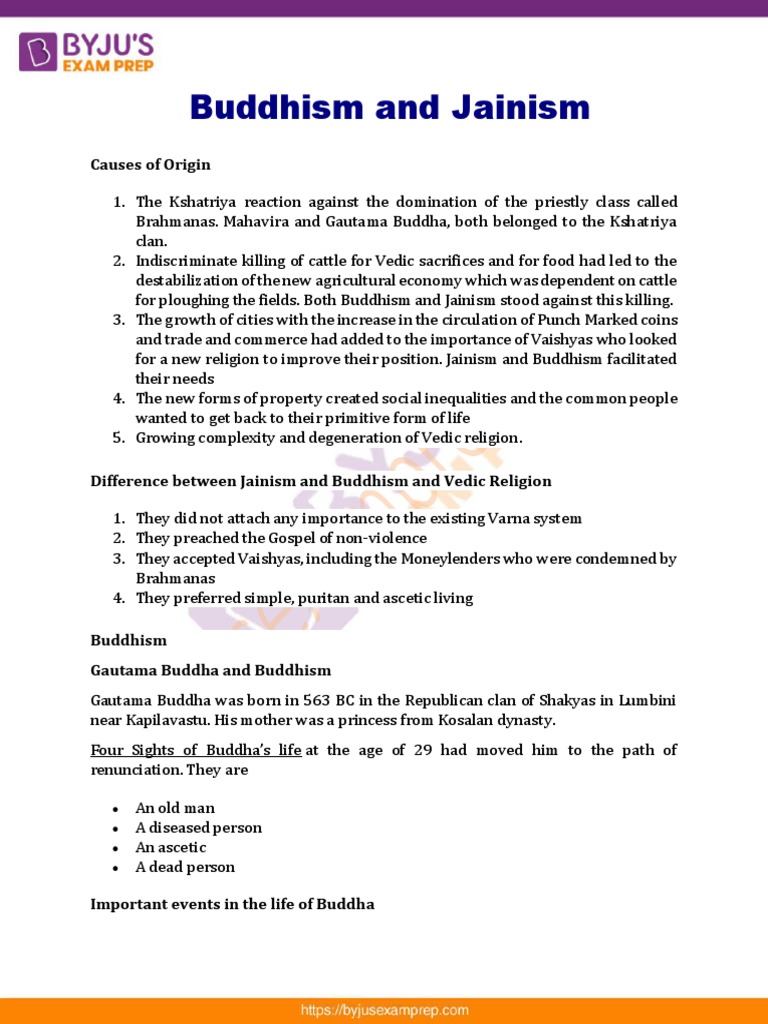Jainism and Buddhism Upsc Notes 44 | PDF | Bodhisattva | Indian Religions