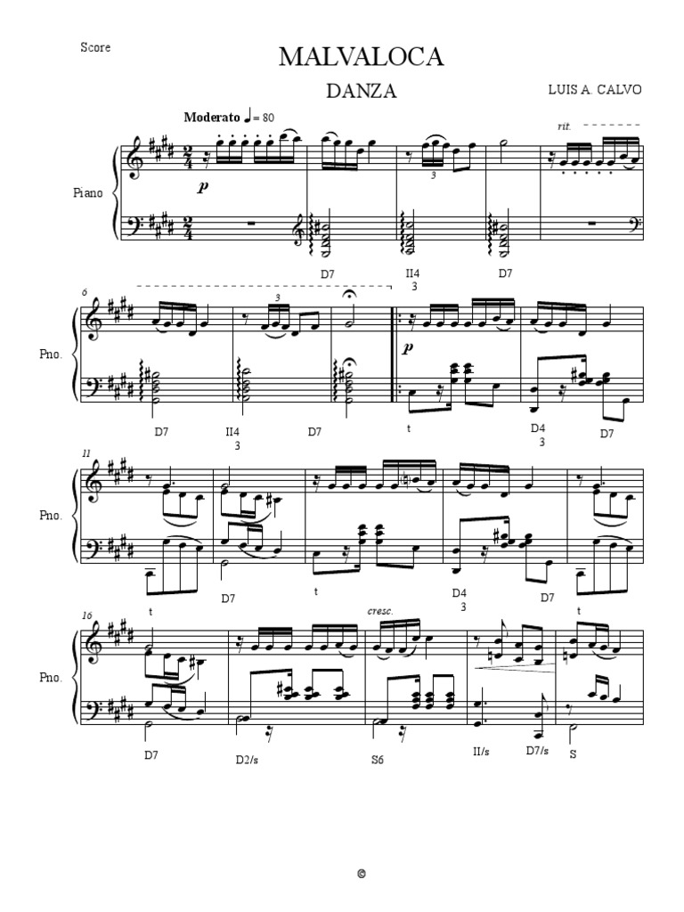 Malvaloca: Danza | PDF