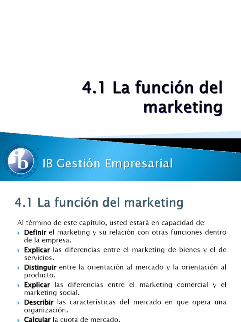 IB Gestión Empresarial | PDF | Marketing | Mercado (economía)