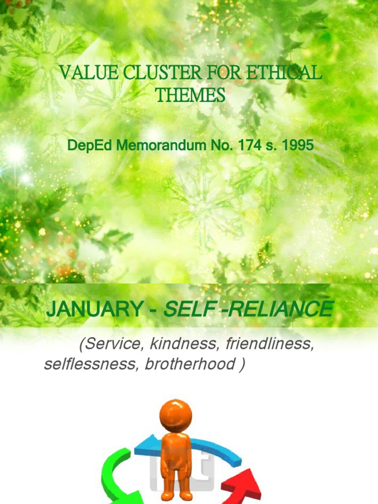 Value Cluster For Ethical Themes: Deped Memorandum No. 174 S. 1995 | PDF