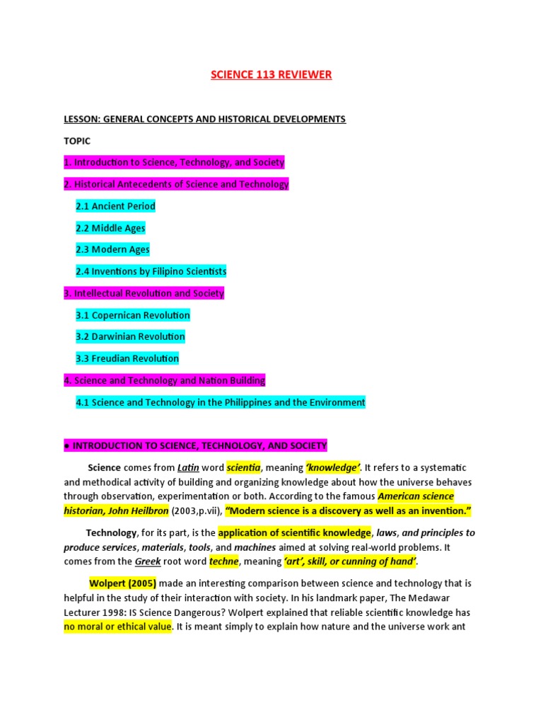 Sci 113 Reviewer | PDF | Psychoanalysis | Science