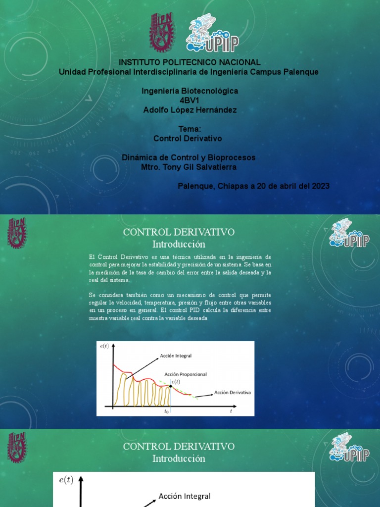 Exposición DyCB - Control - Derivativo | PDF | Ingeniería | Ciencias ...