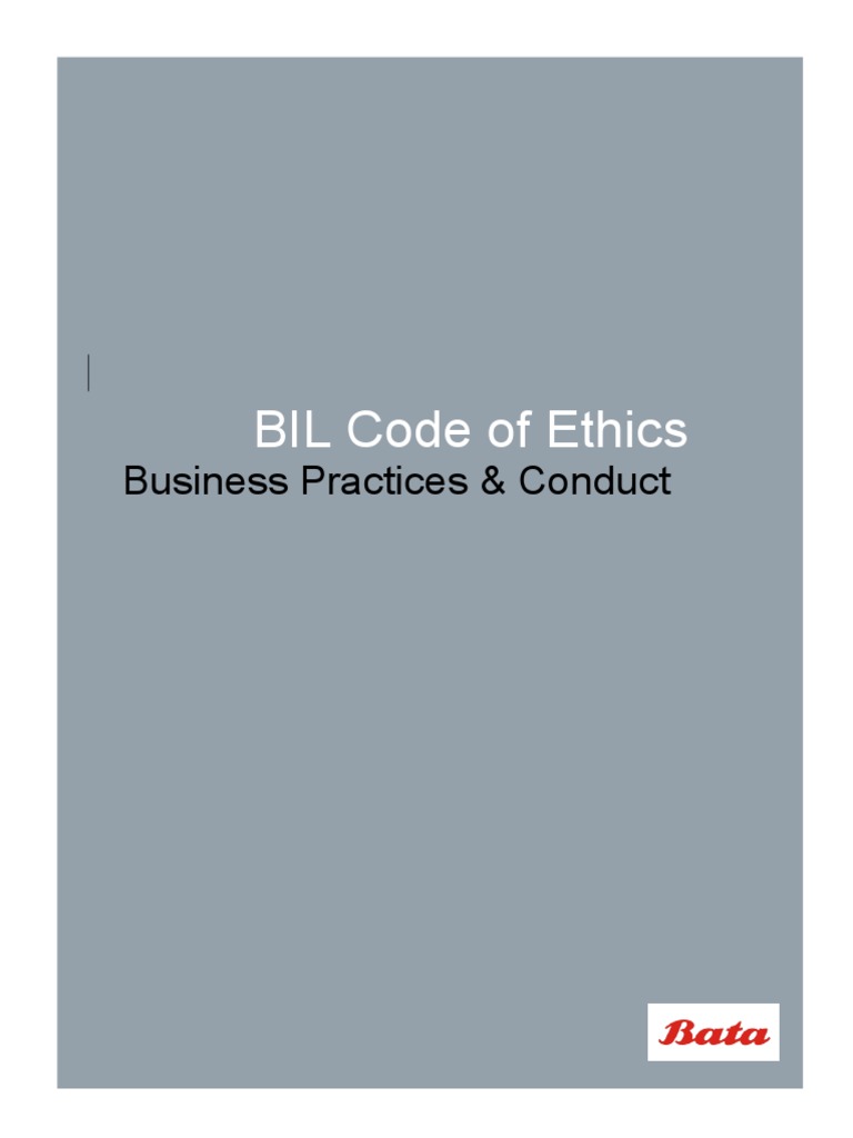 (New) 12 BIL Code of Ethics - 13 04 14 | Download Free PDF | Employment ...