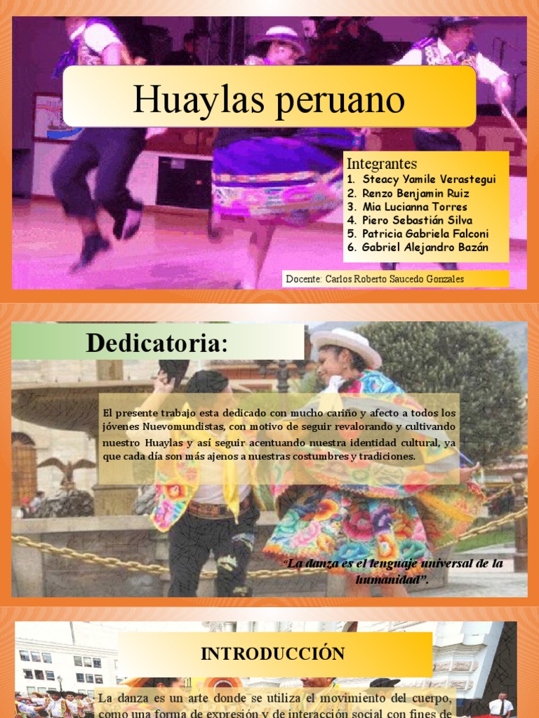 Huaylas Peruano: Integrantes | PDF | Bailes | Ropa