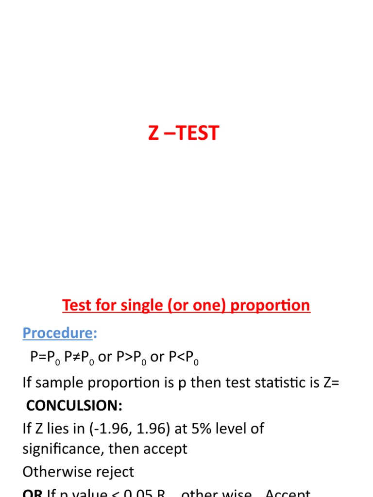 Z - TEST and T Test | PDF | Statistical Hypothesis Testing | P Value