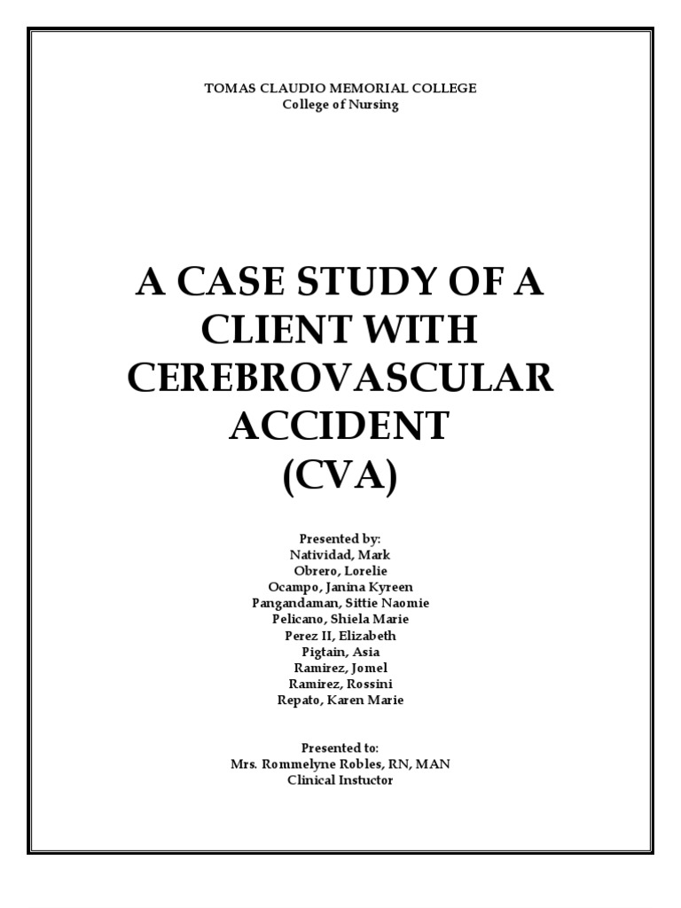 CVA | PDF | Stroke | Human Brain