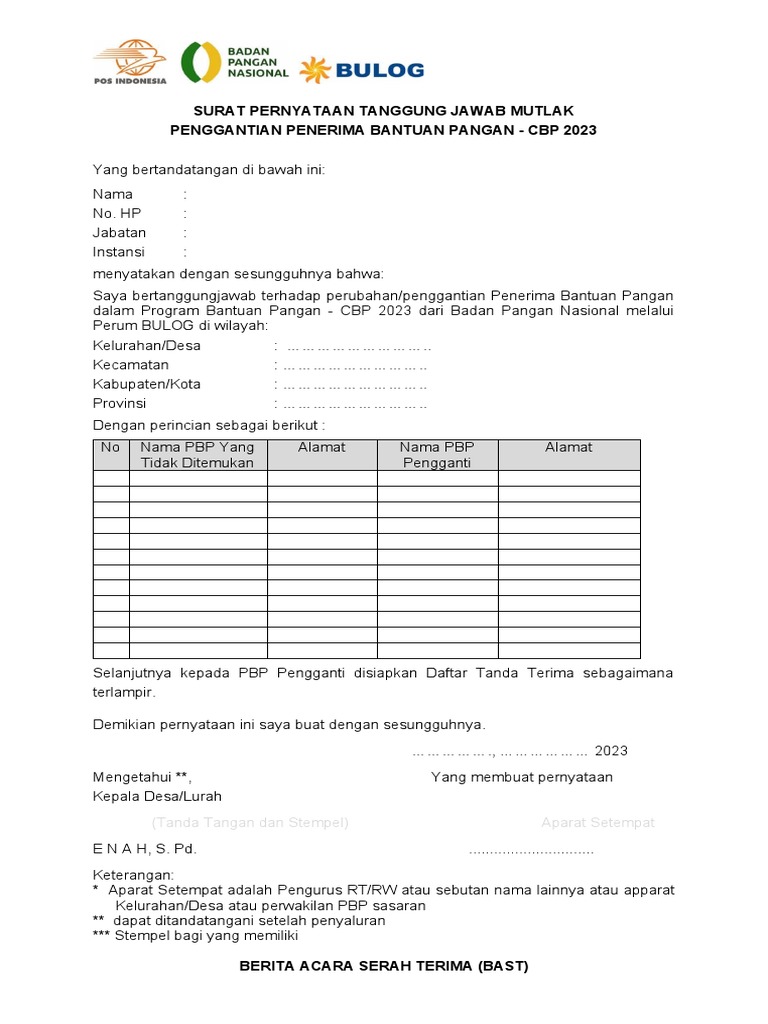 SPTJM Dan Bast Pengganti | PDF