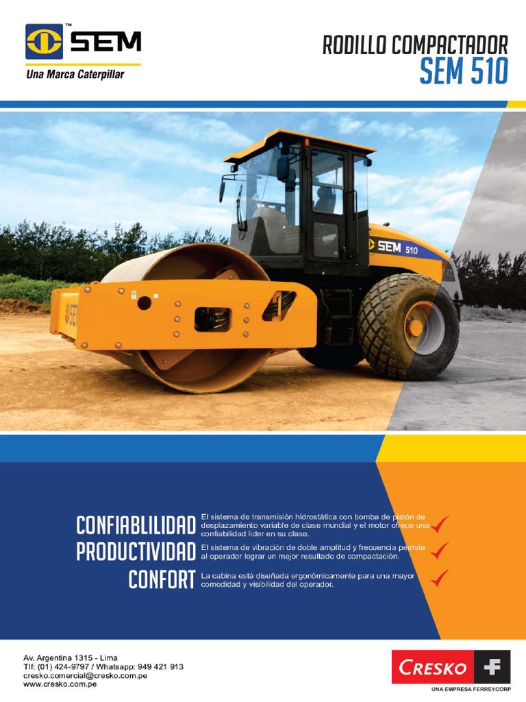 Rodillo Compactador Sem 510 | PDF