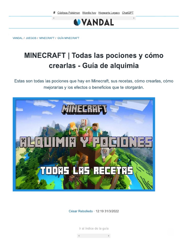 Alquimia Minecraft | PDF