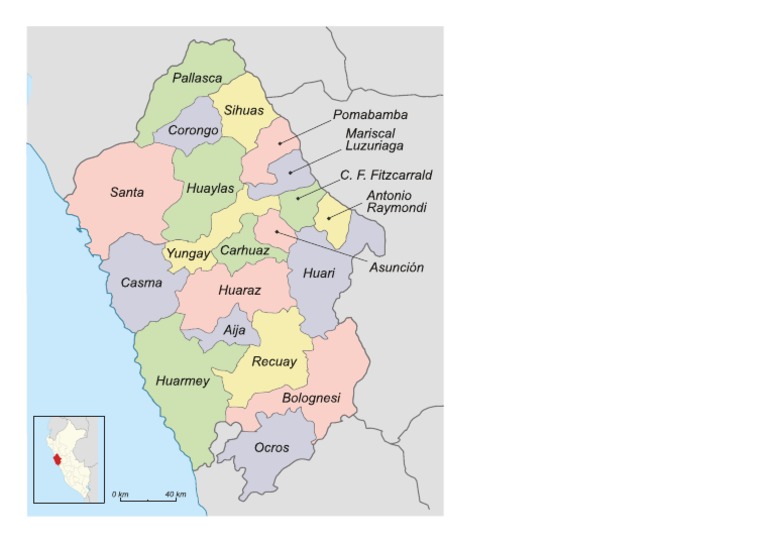 Mapa Politico de Ancash | PDF