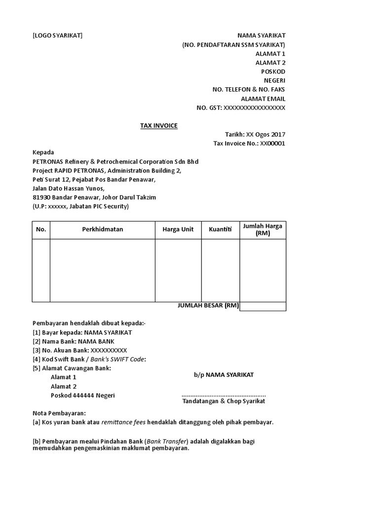 Contoh Invoice PRPC | PDF