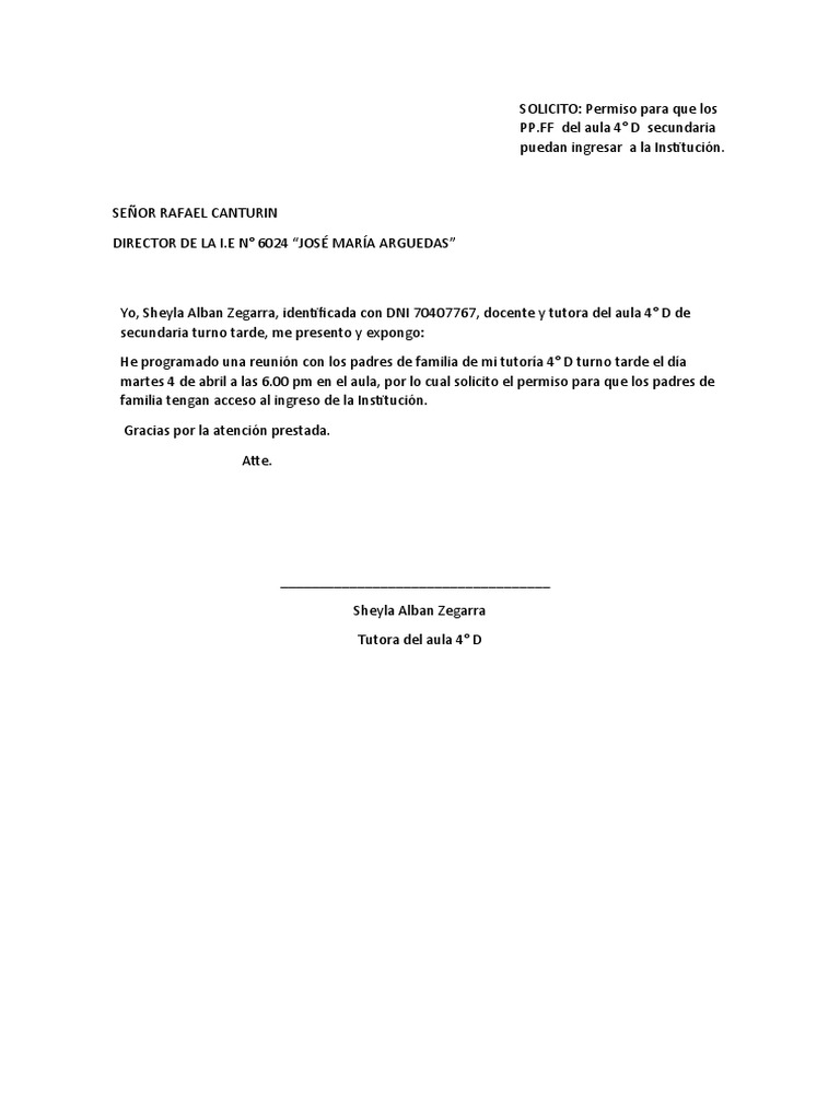 Solicitud de Ingreso | PDF