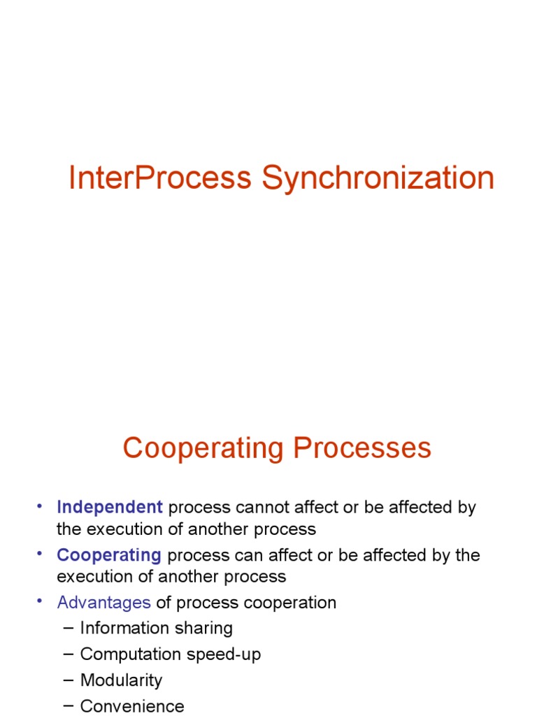 Process Synchronization | PDF | Process (Computing) | Concurrent Computing