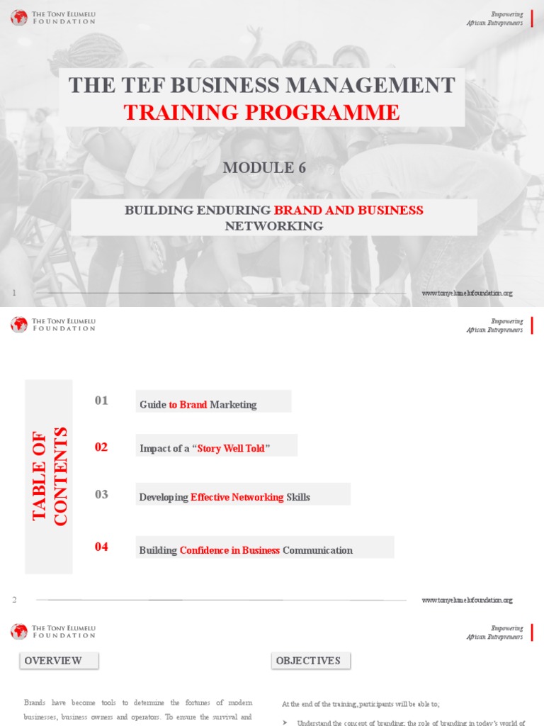 The Tef Business Management: Training Programme | Download Free PDF ...