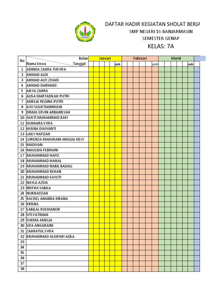 absen jadwal sholat | PDF