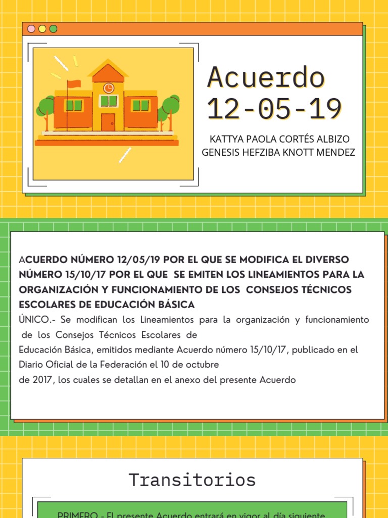 Acuerdo 12-05-19 | Descargar gratis PDF | Educación primaria | Evaluación