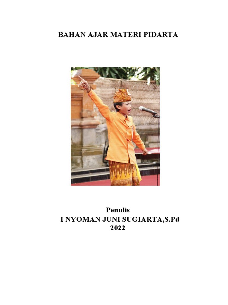 Materi Pidarta Bahasa Bali Kelas 10 | PDF | Kajian Bahasa Asing