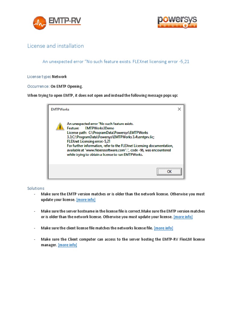 EMTP License Setup and Troubleshooting Guide | PDF | Port (Computer ...