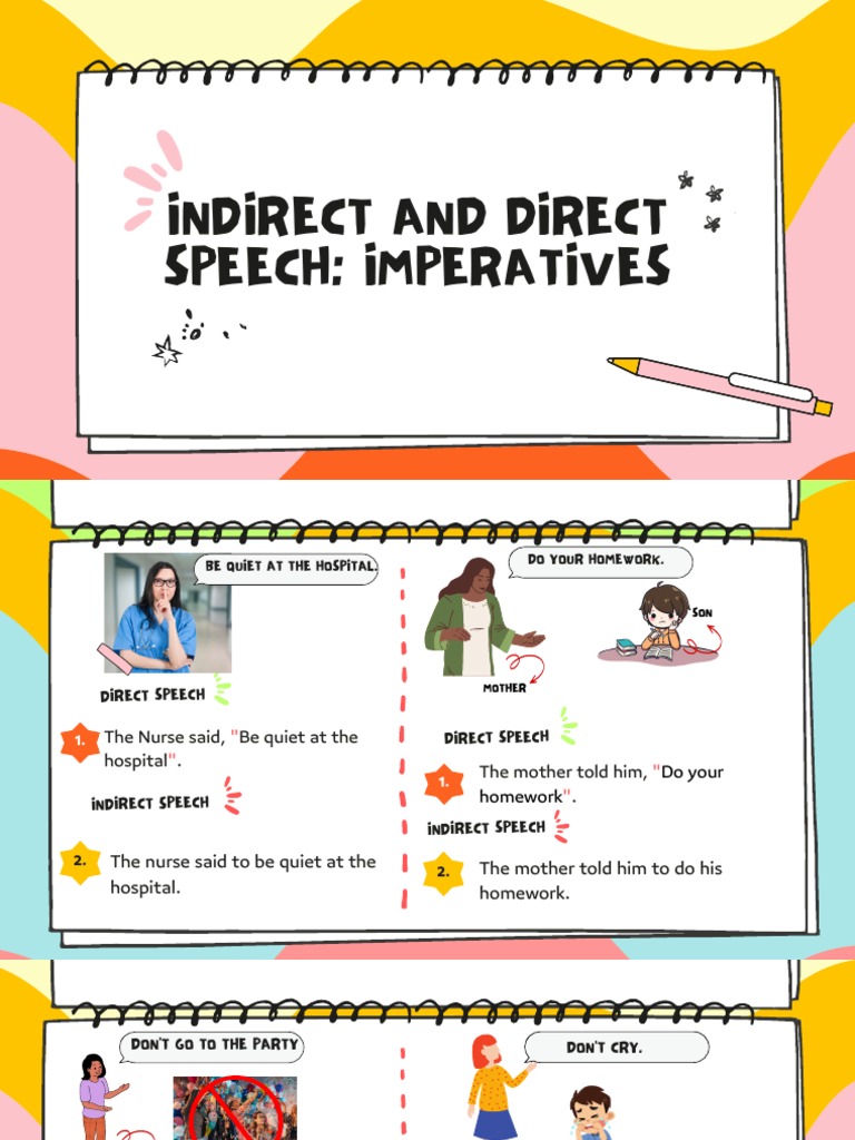 Indirect and direct speech Imperatives | PDF
