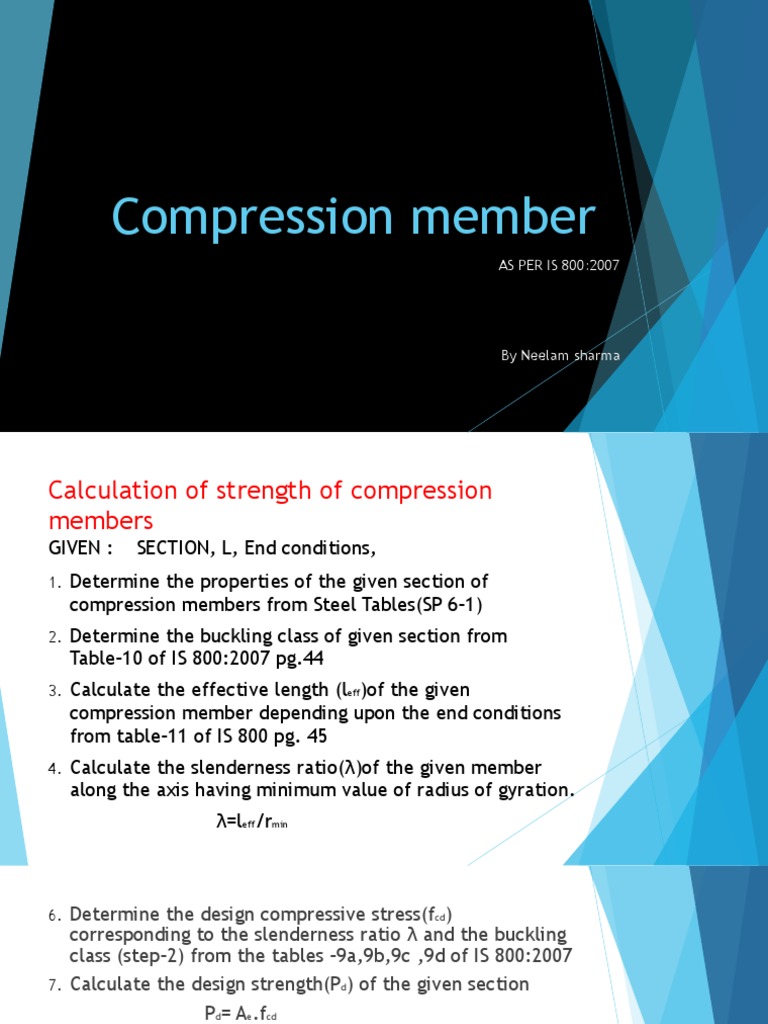 Compression Members | PDF | Buckling | Building Engineering