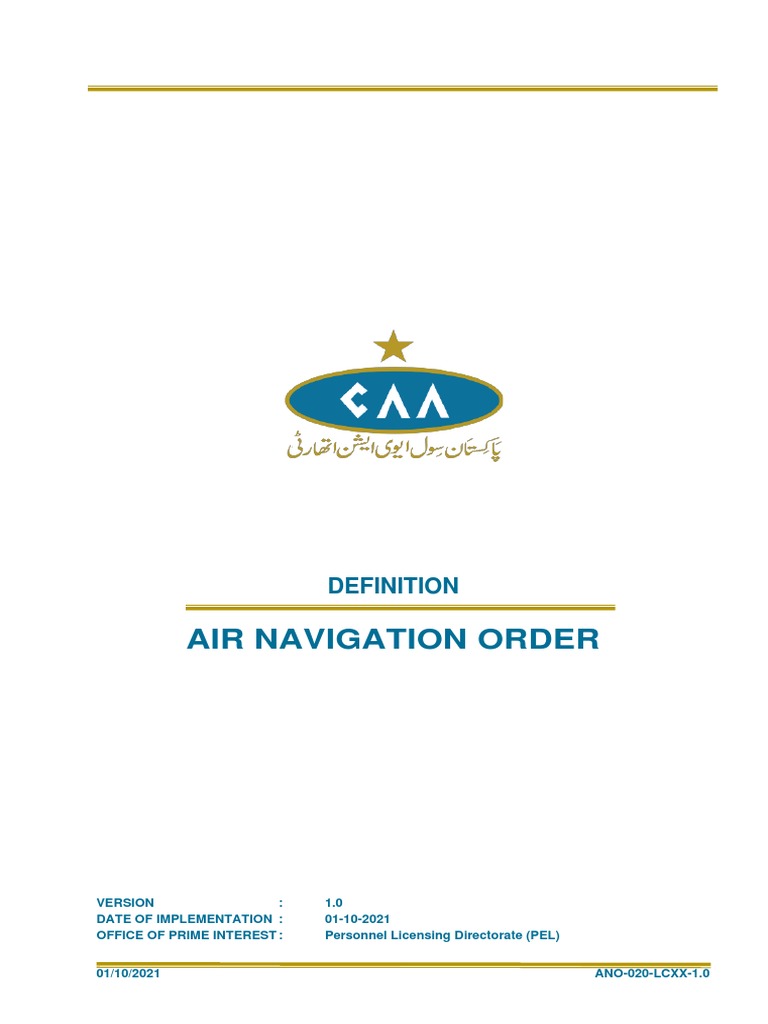 Air Navigation Order | PDF | Aircraft | Flight
