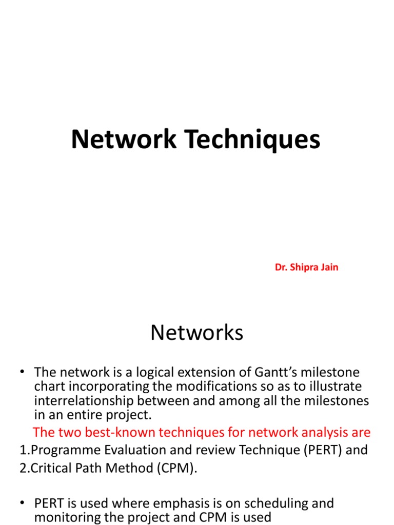 Network Techniques Revised | PDF | Analysis | Applied Mathematics