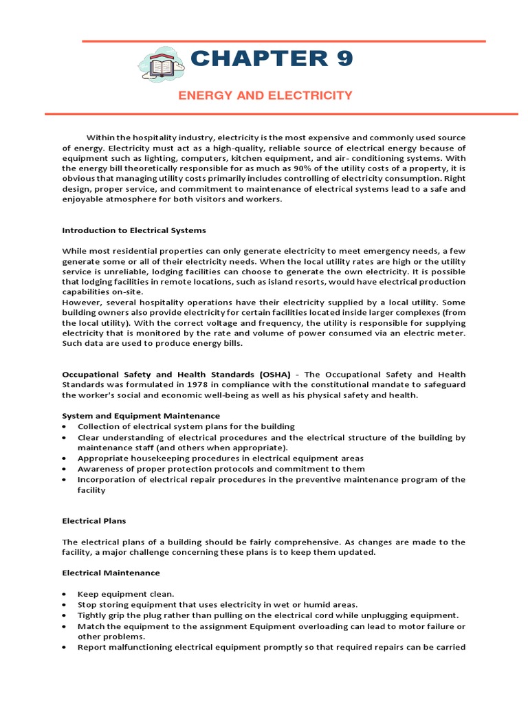HPC 5 - Chapter 9 | PDF | Electricity | Occupational Safety And Health