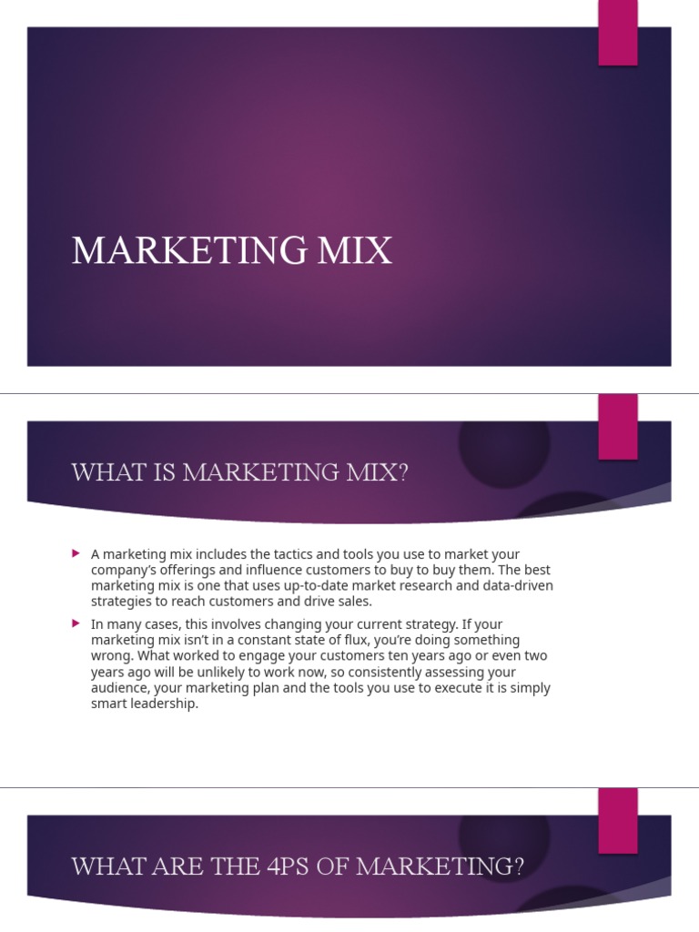 Marketing Mix | PDF