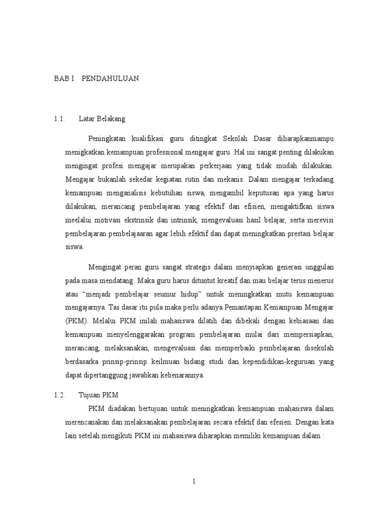 Contoh LAPORAN REFLEKSI | PDF