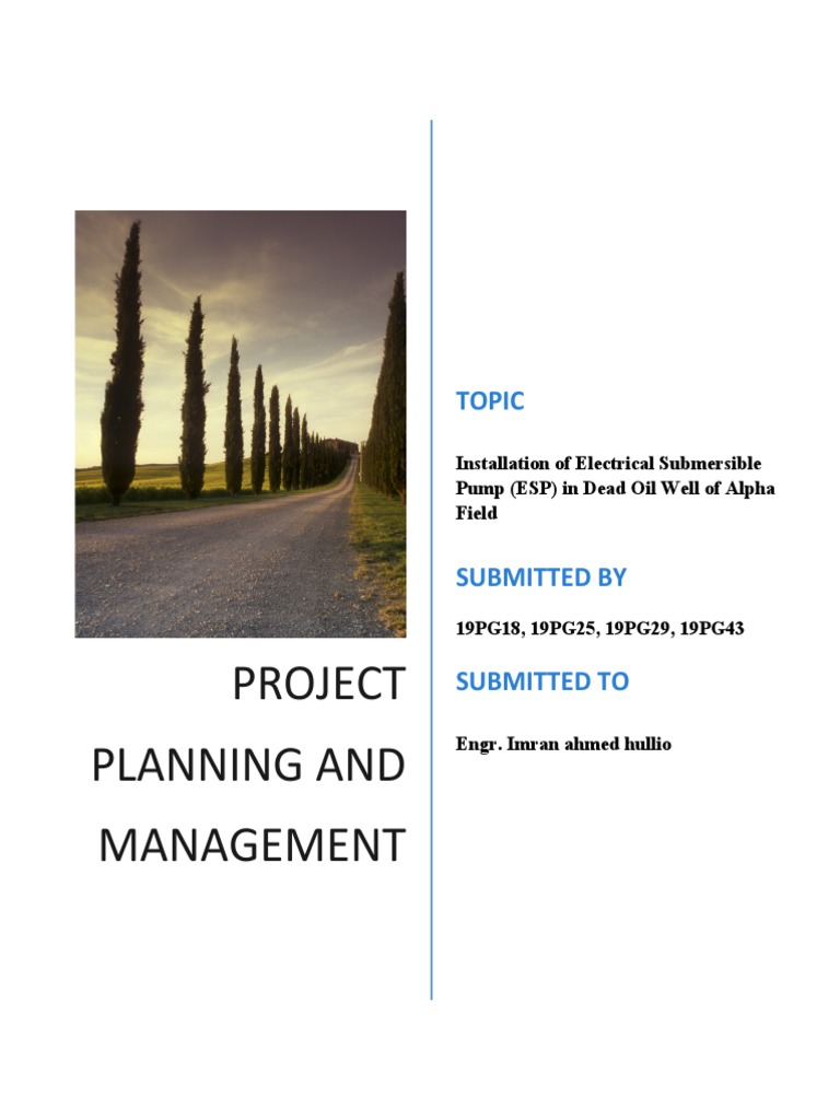 Installation of Esp Pump | PDF | Risk | Communication