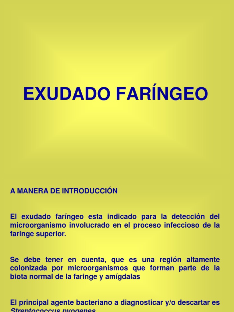 Exudado Faríngeo | PDF | Staphylococcus Aureus | Estreptococo