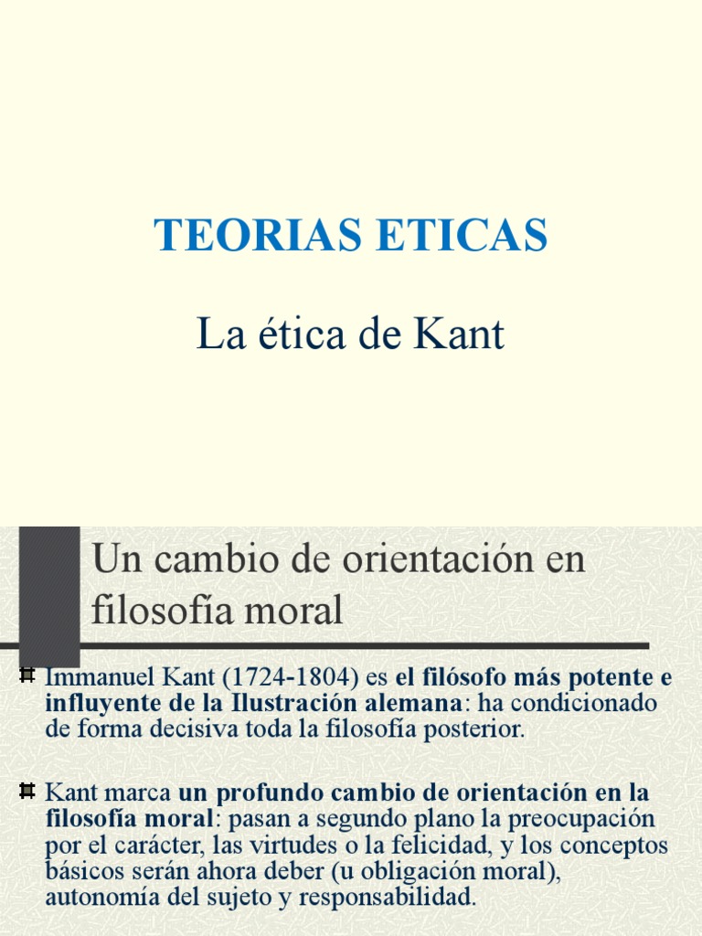 ÉTICA-DE-KANT - Teoria | PDF | Immanuel Kant | Moralidad