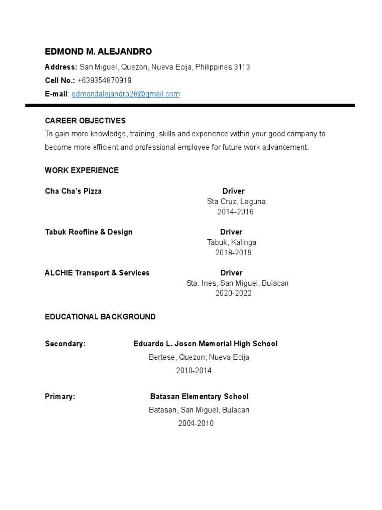 Edmond Alejandro 1 | PDF