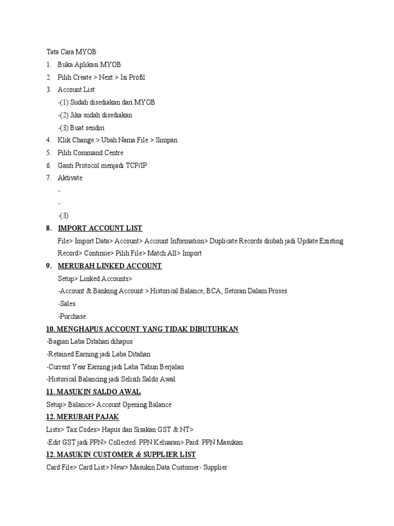Panduan Lengkap MYOB untuk Akuntansi | PDF | Bisnis