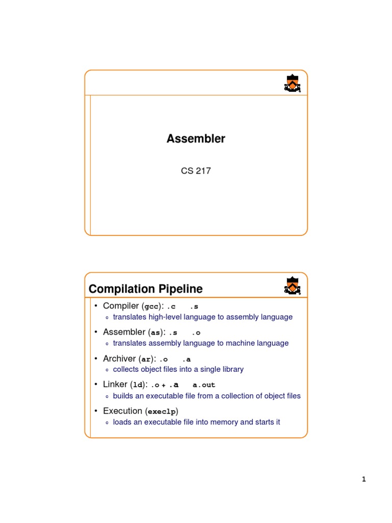 Assembler: GCC .C .S | Download Free PDF | Assembly Language | Compiler