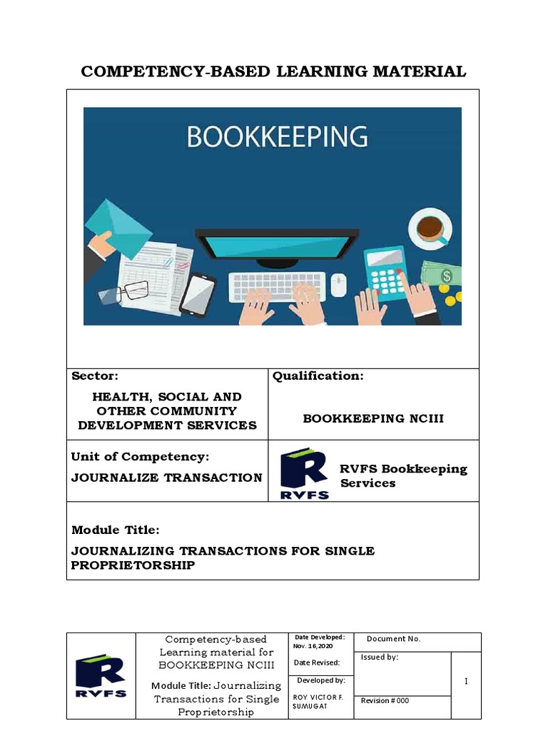 CBLM Package - Rev 3 | PDF | Bookkeeping | Accounting CBLM Package - Rev 3 | PDF | Bookkeeping | Accounting