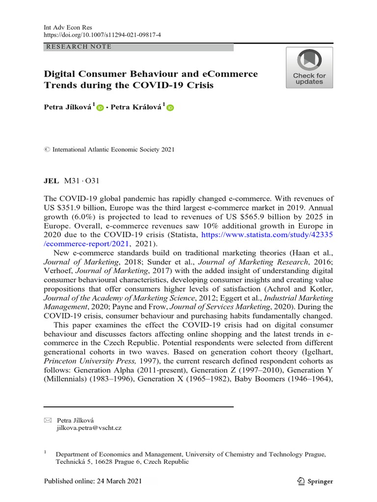 Digital Consumer Behaviour and Ecommerce Trends During The COVID-19 ...